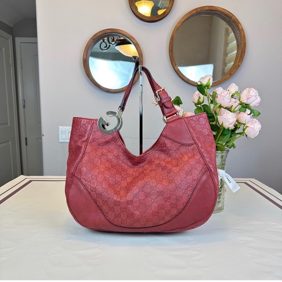 Gucci | Bags | Authentic Leather Gucci Gg Logo Printed Signs Of Wear ...